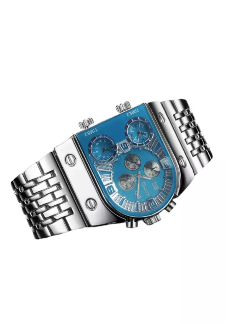 Buy OPCHIC Men's Large Dial Luminous Steel Band Watch 2025 Online ...