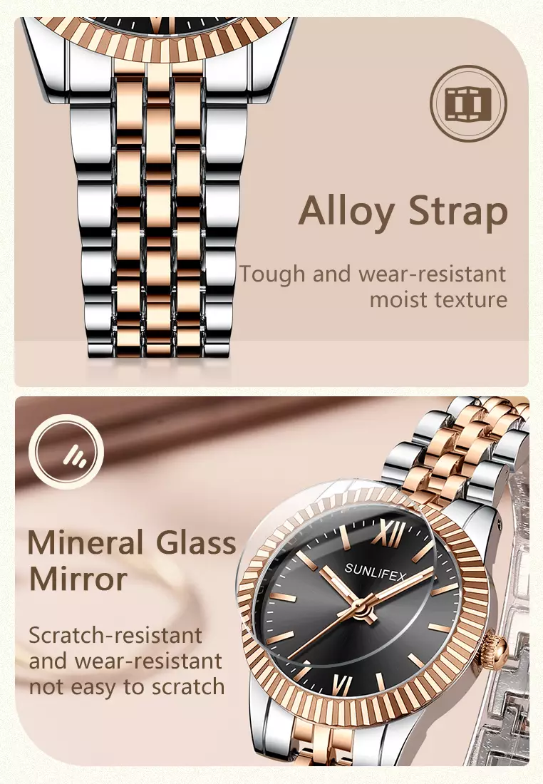 Jual Sunlifex Jam Tangan Wanita Original Mode Creative Dial Anti Air Kuarsa Bercahaya Jam Tangan ...