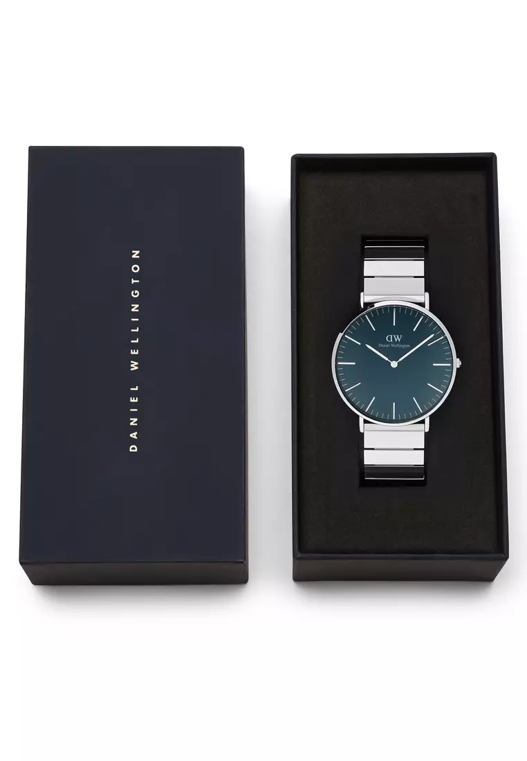 Daniel Wellington Classic 40mm Sterling Piano Silver Brushed Arctic ...