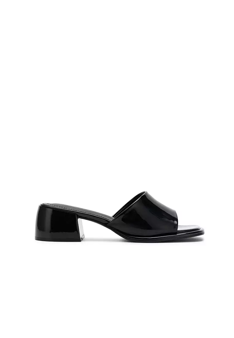 Buy nose SQUARE TOE CHUNKY LOW HEEL SLIDE Online | ZALORA Malaysia