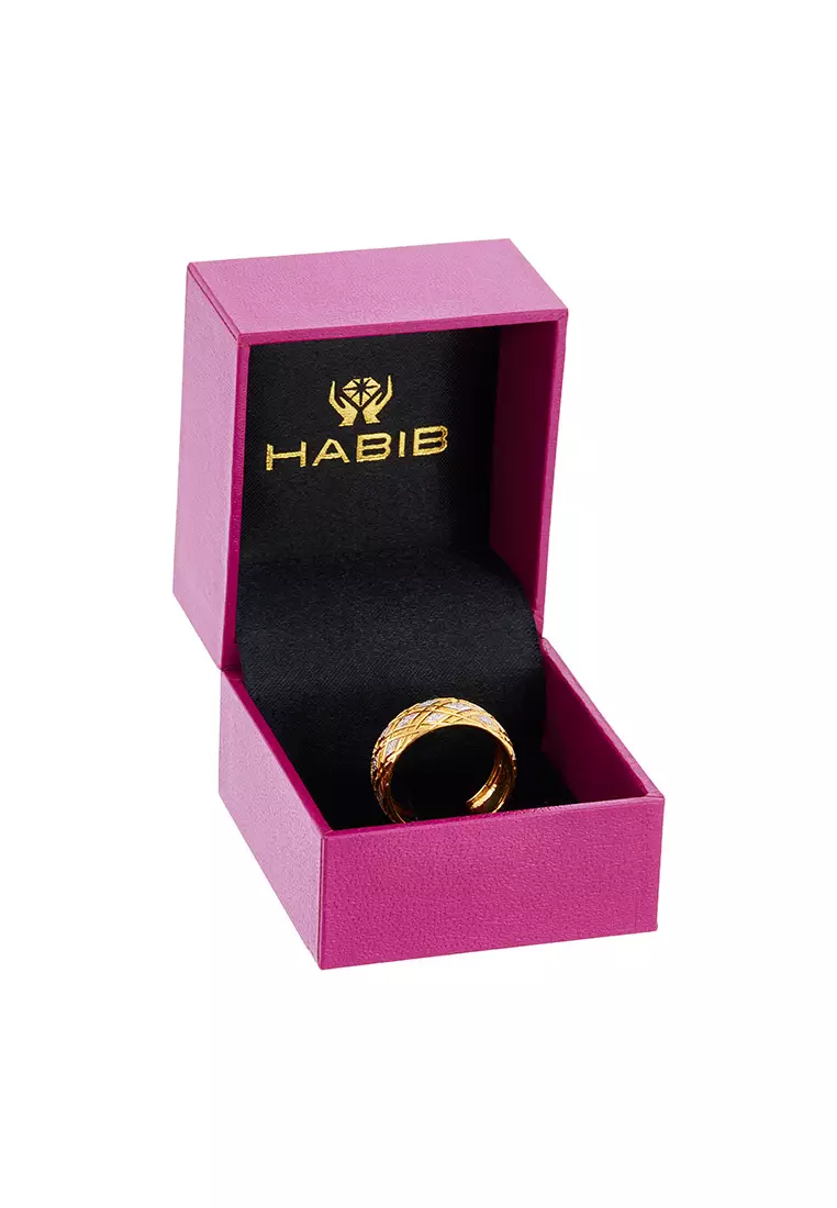 Buy HABIB HABIB 916/22K Yellow and White Gold Ring R101094(D) Online ...