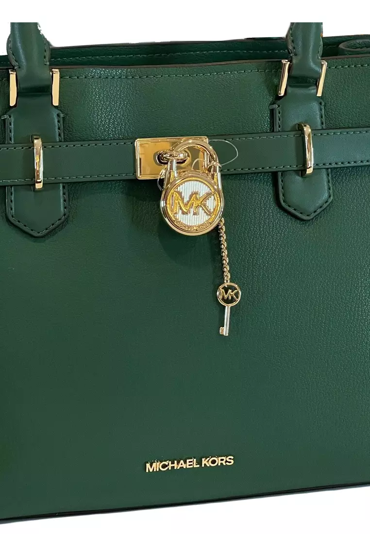 Michael kors hamilton handbag green store