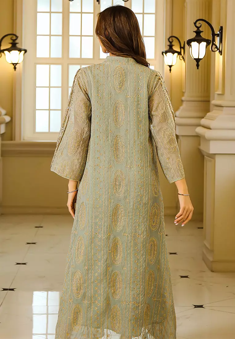 Buy Sunnydaysweety 2024 Muslim Robe Sparkling Dress CA24090332GR 2025 ...