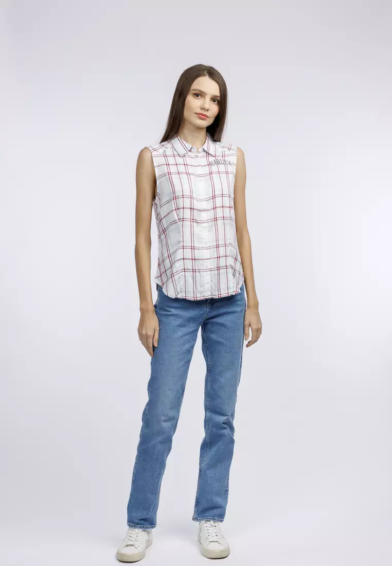 Buy Harley Davidson Harley-Davidson Faith Sleeveless Plaid Shirt 2024 ...