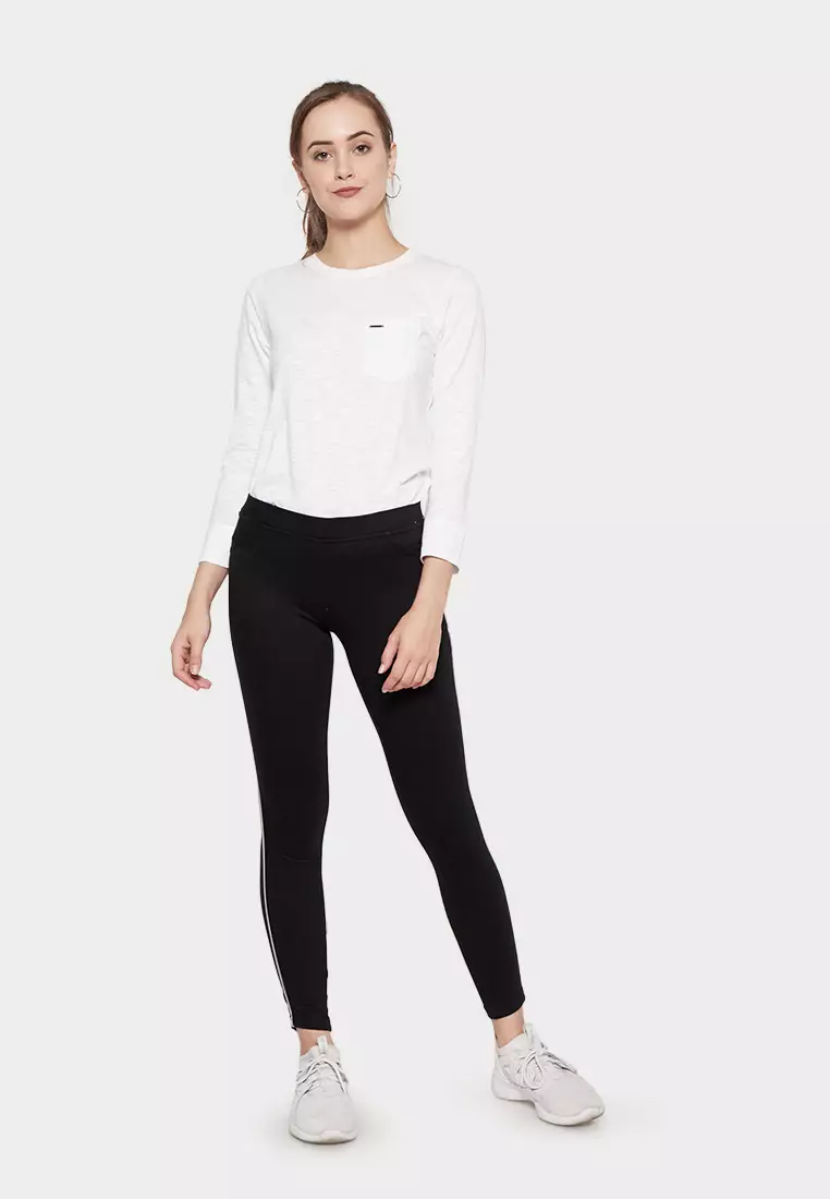 Jual Point One PREMIUM Jegging Active Black Stripe Blue Original 2025 ...