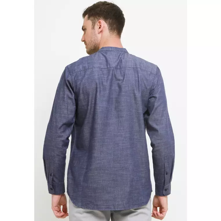 Jual TRIPLE TRIPLE Kemeja Lengan Panjang Slim Fit (LS MC 466 NVY ...