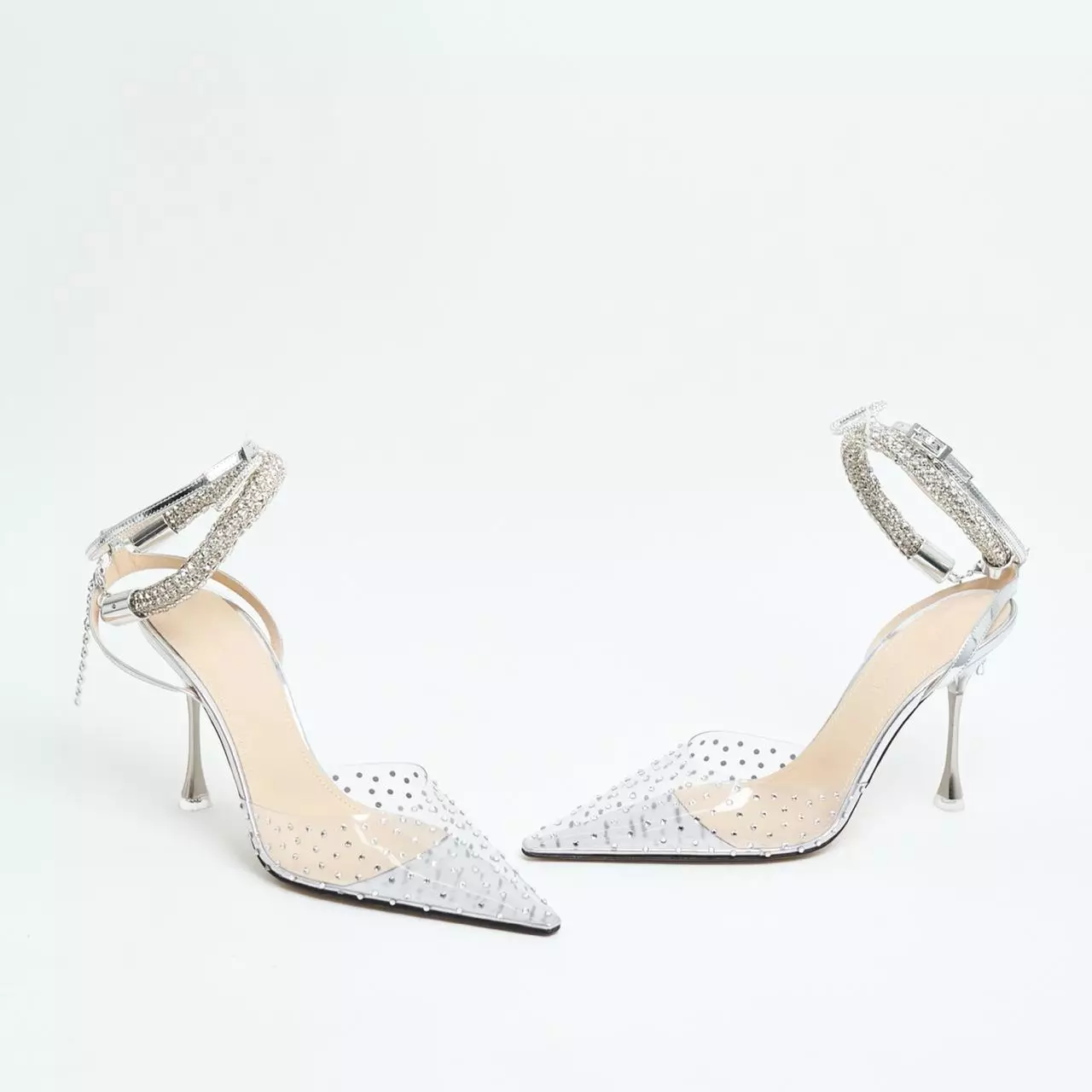 Jual Mach & Mach Mach & Mach Alexa 90 Pointed Toe PVC Crystalized Heels ...