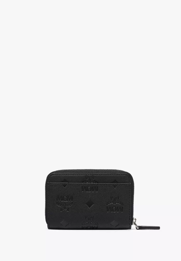 Buy MCM Aren Zip Around Wallet in Embossed Monogram Leather 2025 Online ...