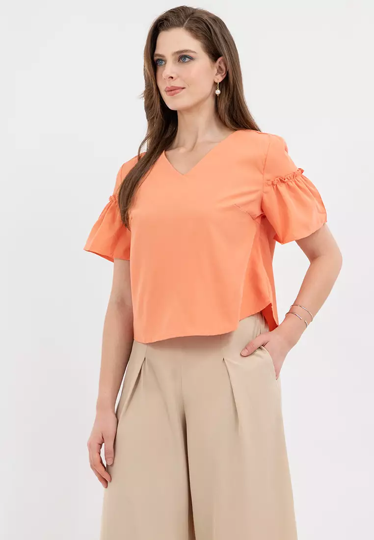 Buy BADOMODA Darina Tiered Sleeves Blouse 2025 Online | ZALORA Philippines