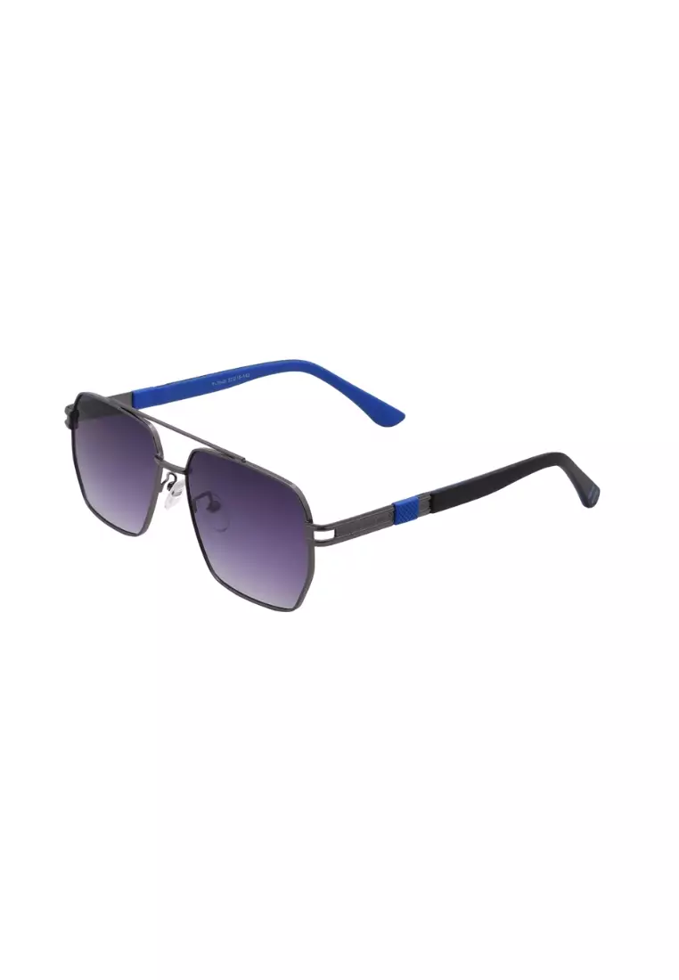 Buy Dandelion Rectangle Textured Midsection Two Toned Temple Sunglasses ...