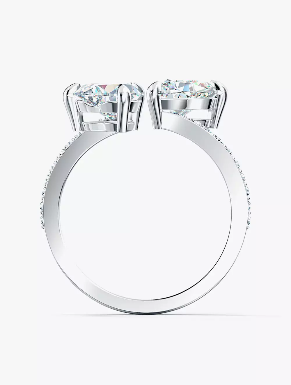 Jual Swarovski Attract Soul Heart Ring, White, Rhodium Plated - Silver ...