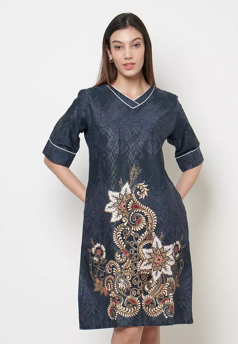 Jual Batik Krisna Wahyu [Krisna Wahyu] Batik Dress Katun Prada Original 2025 | ZALORA Indonesia