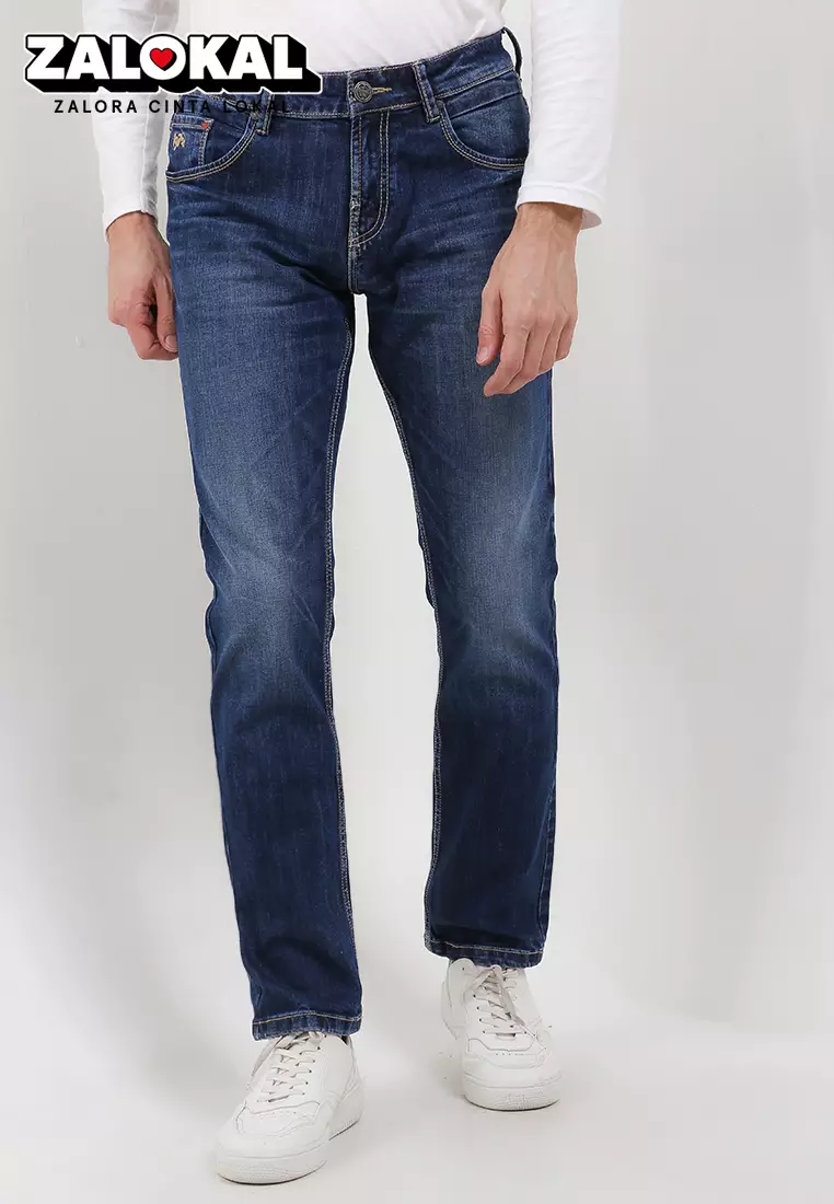 Jual Cardinal CJ Denim Straight Slim Original 2024 | ZALORA Indonesia