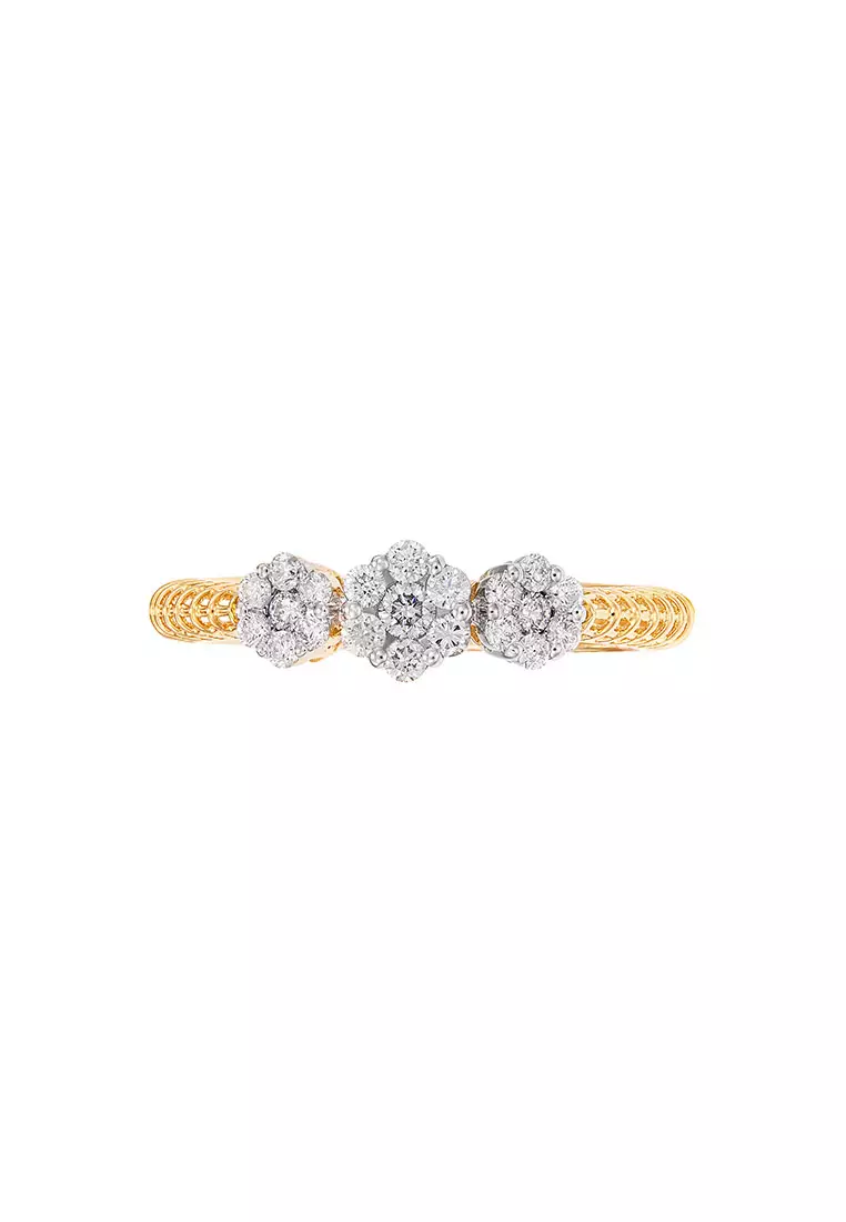 Buy HABIB HABIB Trilogy Diamond Ring in 375/9K Yellow Gold 269490524 ...
