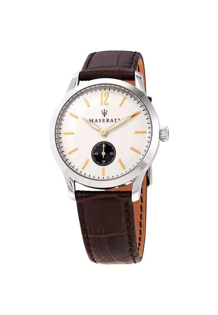 Buy Maserati 【2 Years Warranty】Maserati Tradizione 40mm Brown Leather ...