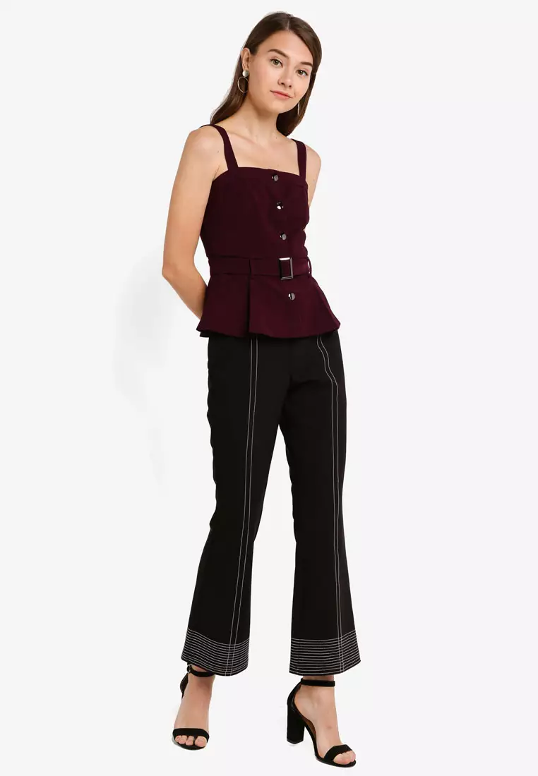 Buy Dressing Paula Strap Cady Peplum Top Online | ZALORA Malaysia