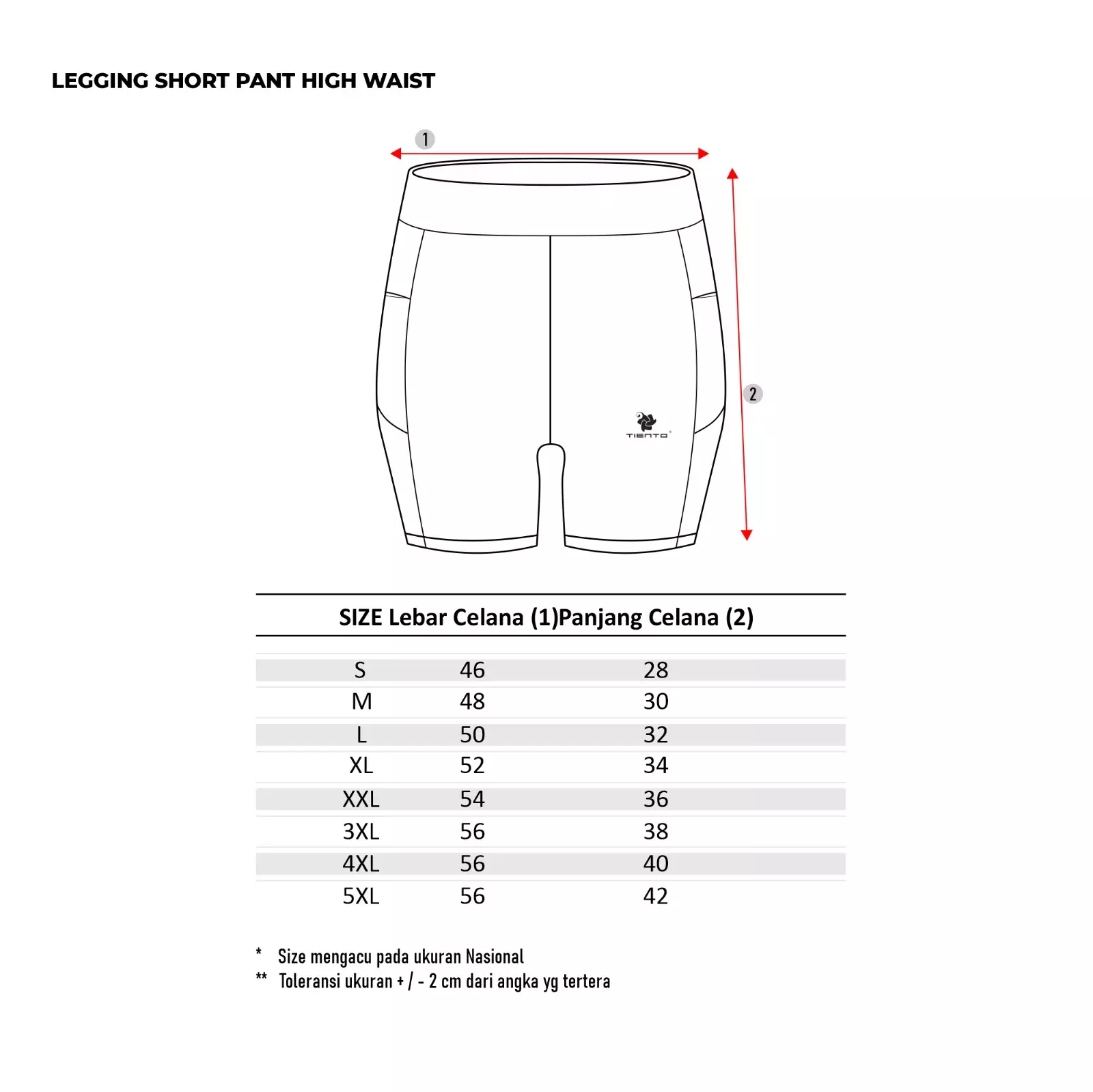 Jual Tiento Tiento Celana High Waist Sports Legging Pendek Olahraga Lari Short Pants Running ...