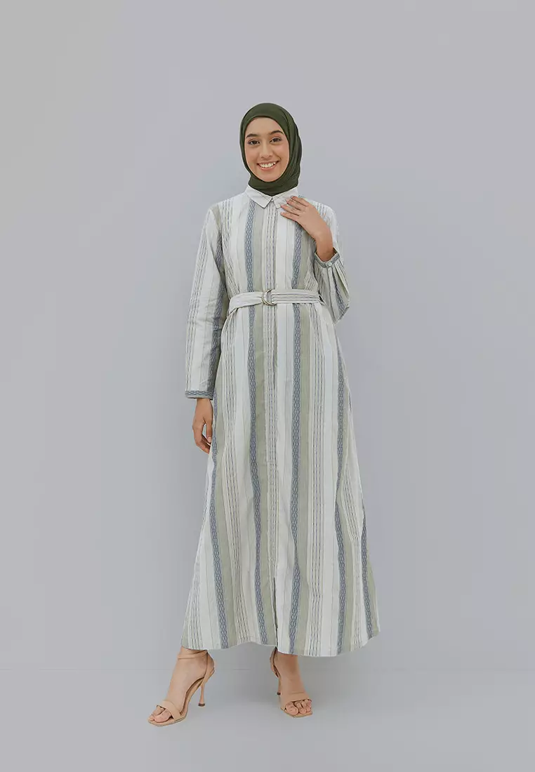Jual Geela Shanum Dress Green (G.4264) Original 2025 | ZALORA Indonesia