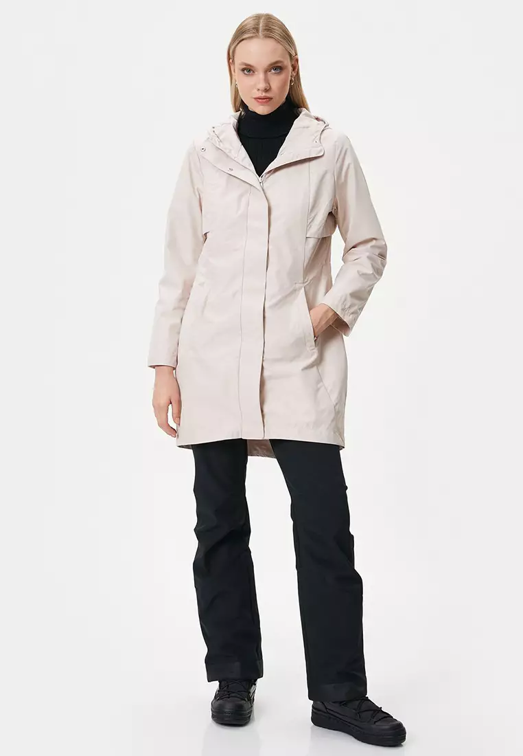 Jual KOTON Long Outdoor Coat Hooded Pocket Detailed Snap Fastener ...