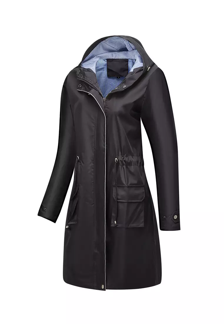 Buy HAPPY FRIDAYS Extended-length Hood Trench Coat AD-FL220 2026 Online ...