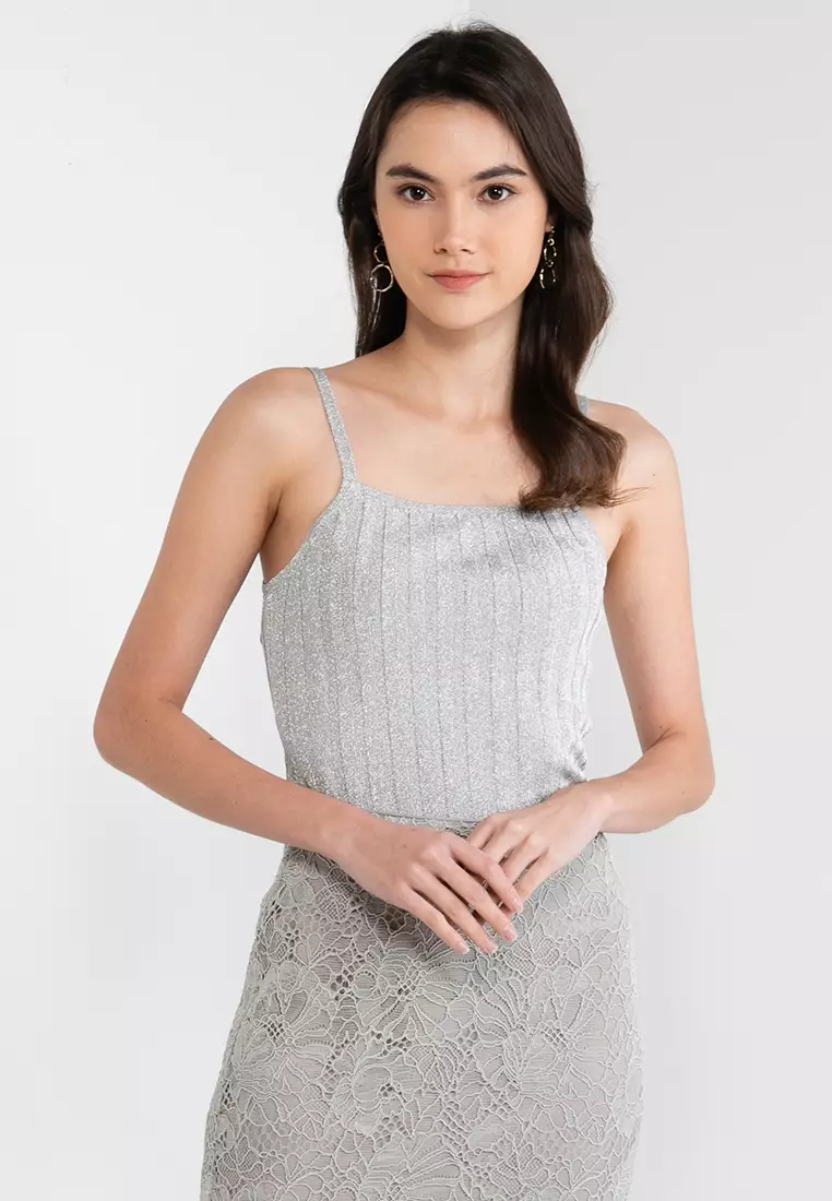 Buy & Other Stories Fitted Metallic Ribbed Tank Top 2025 Online ...