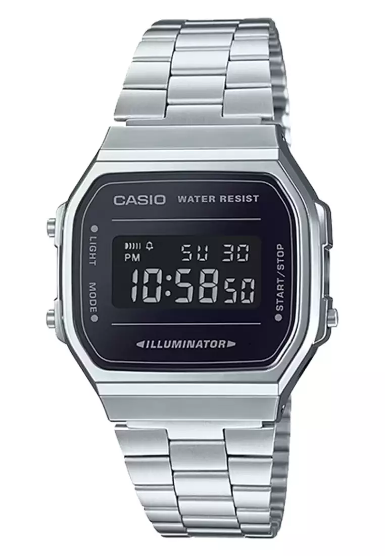 Casio Casio Vintage Silver and Black Metal Watch (A168WEM-1VT) 2025 ...