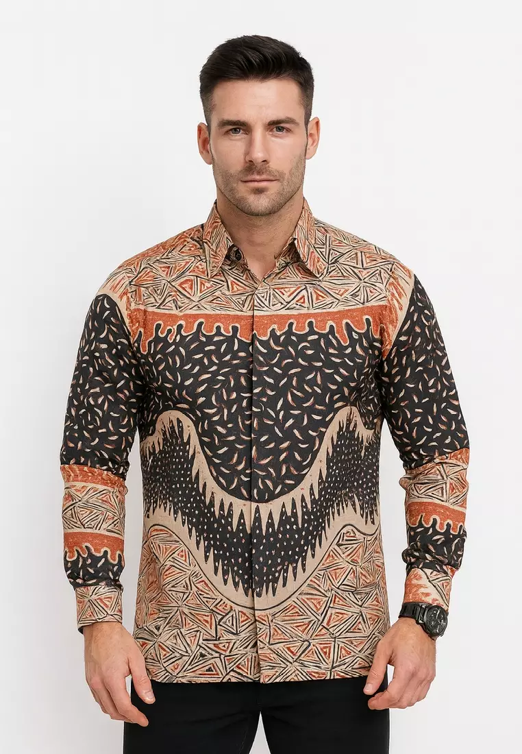 Jual Batik Tibodunyo Piramid Kemeja Batik Exclusive Premium Pria Casual ...