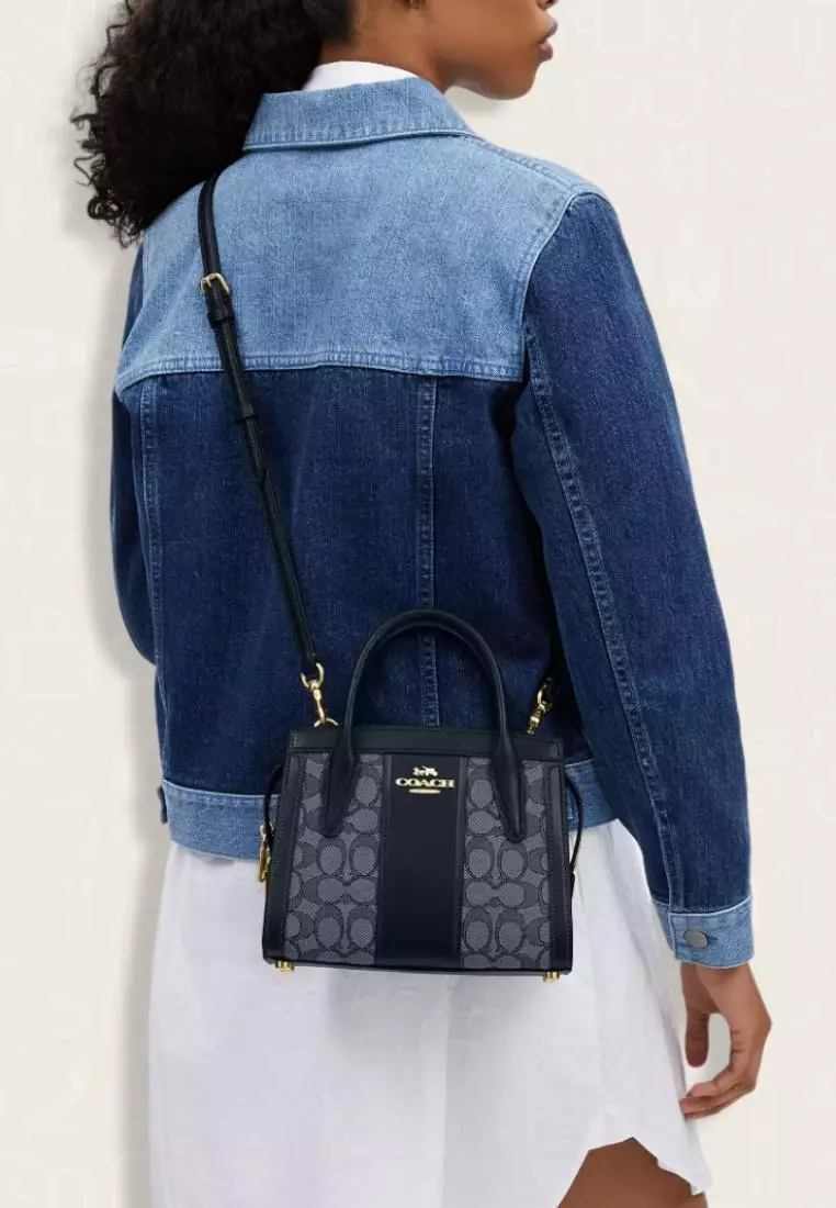 Jual Coach Coach Andrea Carryall Bag In Signature Jacquard Midnight ...