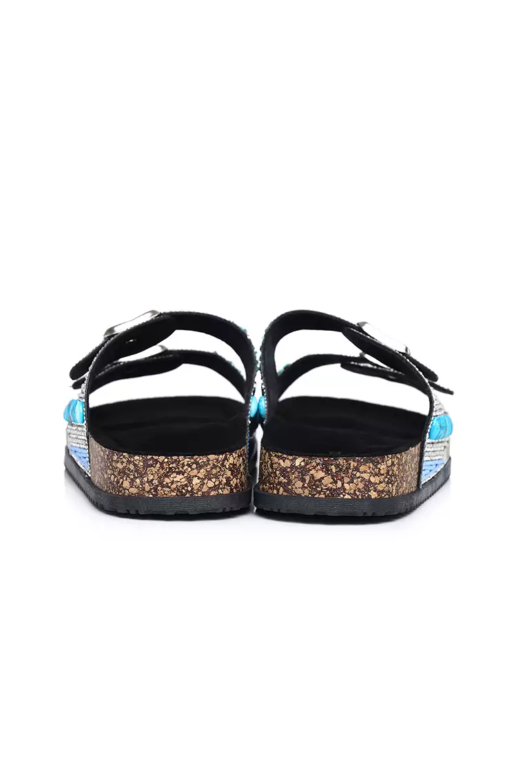 Buy Milliot & Co. Riley Beaded Two Strap Sandals 2025 Online | ZALORA ...