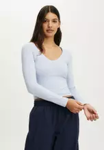 Buy Cotton On Body Ultra Soft Scoop Neck Long Sleeves Top 2026 Online ...