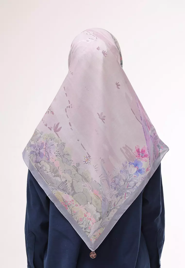 Jual RIAMIRANDA Ria Miranda Grayish Blue Asha Scarf Original 2025 ...