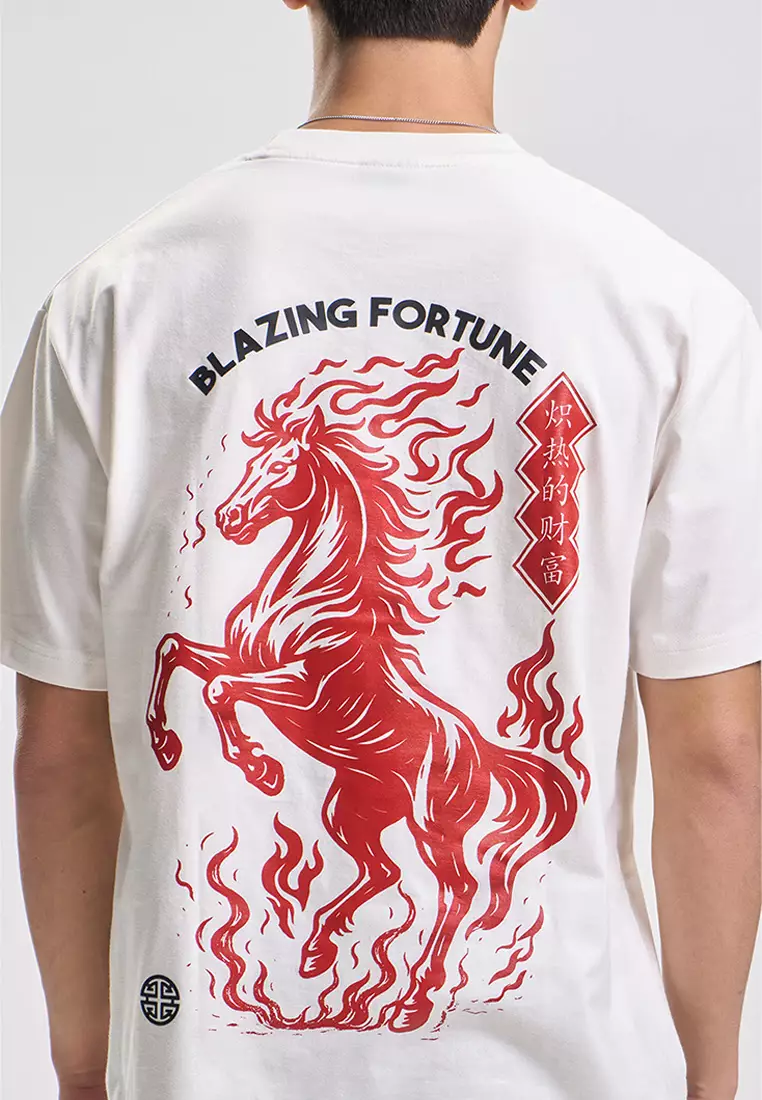 Buy Penshoppe Blazing Fortune Relaxed Graphic T-Shirt 2026 Online ...