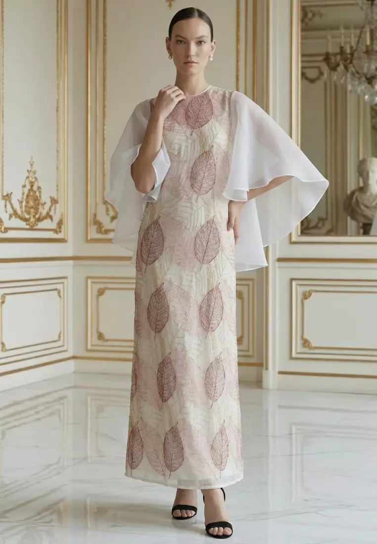 網上選購 Demure & Co Ethereal 刺绣薄纱长罩裙 2025 系列 | ZALORA香港