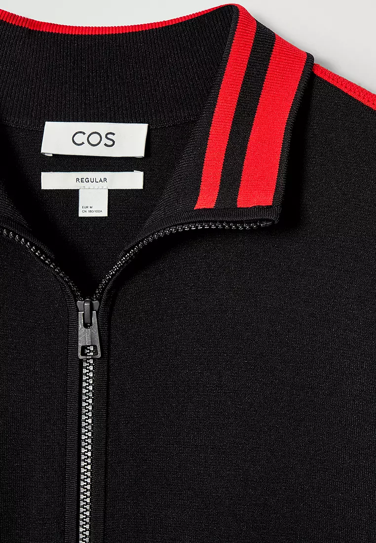 Buy COS Contrast-Stripe Knitted Track Jacket Online | ZALORA Malaysia