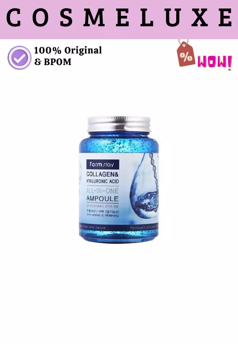 Jual Farm Stay Farm Stay Collagen & Hyaluronic Acid All In One Ampoule ...