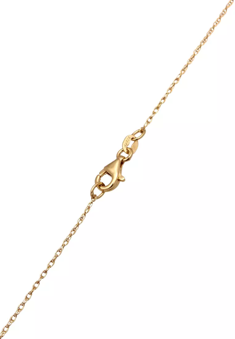 Buy ELLI GERMANY Swarovski® Crystal Heart Duo Necklace – Gold-Plated ...