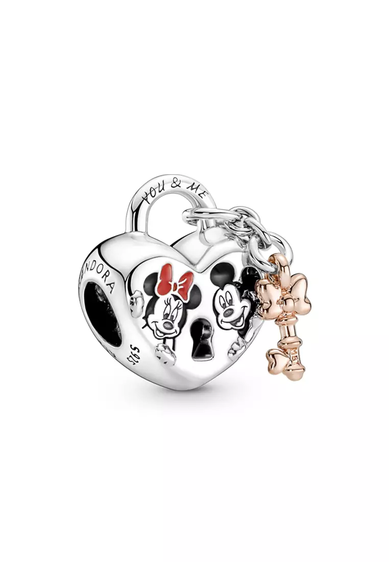 Buy PANDORA Pandora x Disney 14k Rose Gold Plated Mickey Mouse & Minnie ...