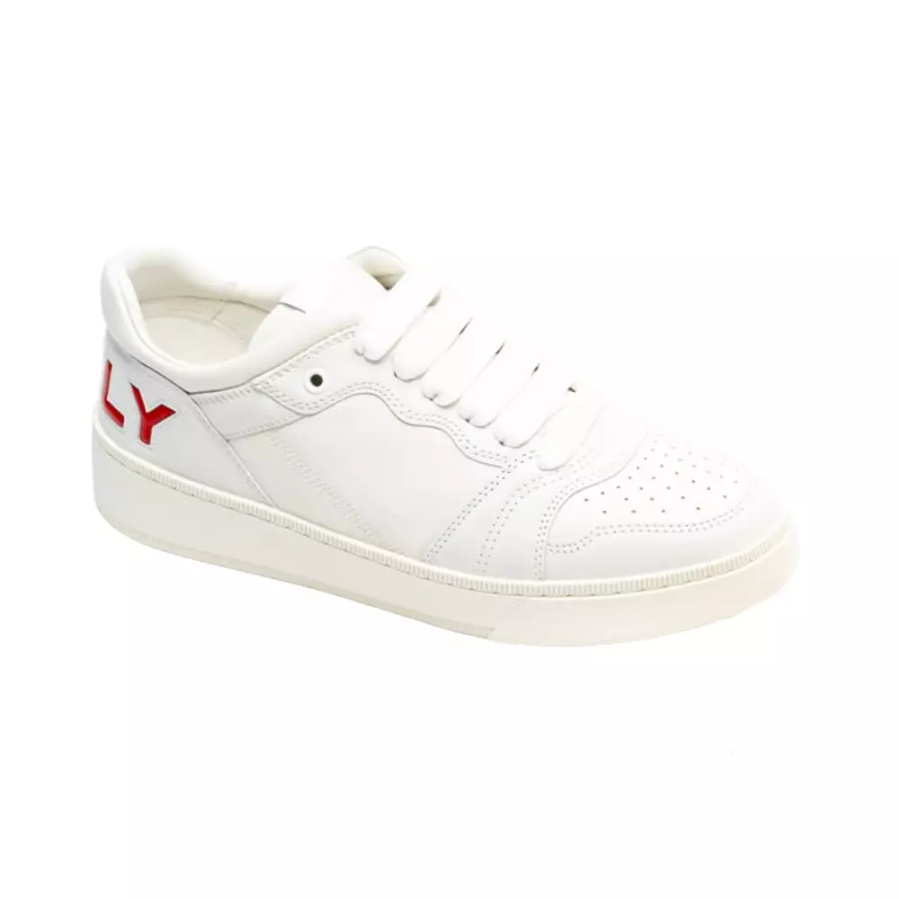 Jual BALLY Rygel Low-Top Sneakers Calfskin White Red Original 2025 ...