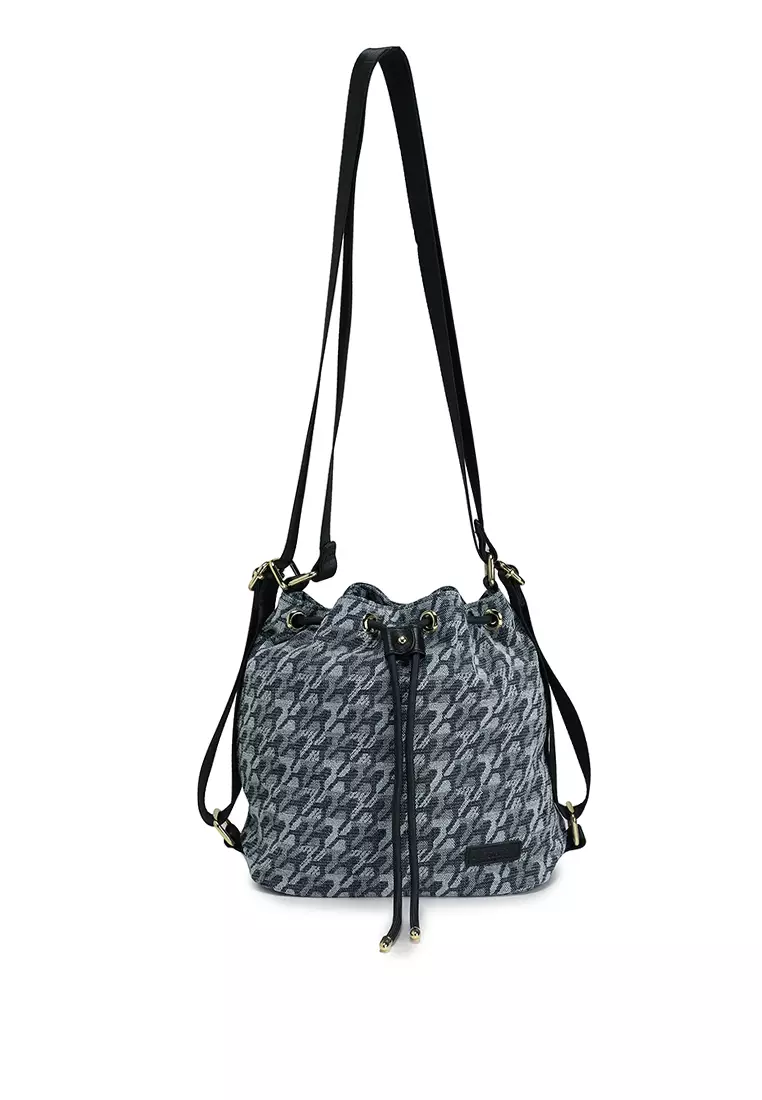 Buy Bagstation Denim Fabric Convertible Bucket Bag 2024 Online | ZALORA ...