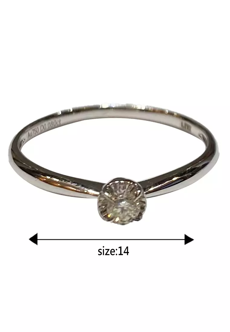 網上選購 LITZ LITZ 18K White Gold Diamond Ring DR144 2025 系列 | ZALORA香港
