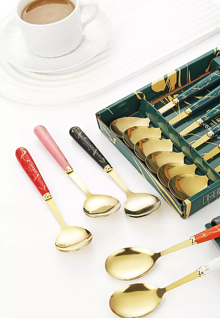 Jual WAKAKIDS Wakakids Sendok Makan Set Isi 6 Pcs Motif Marble Box Gift ...