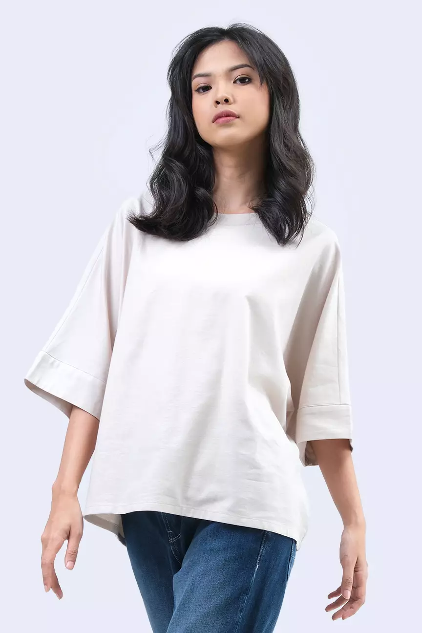 Jual Bodytalk Blouse Wanita Rhiannon Cream Original 2025 | ZALORA Indonesia