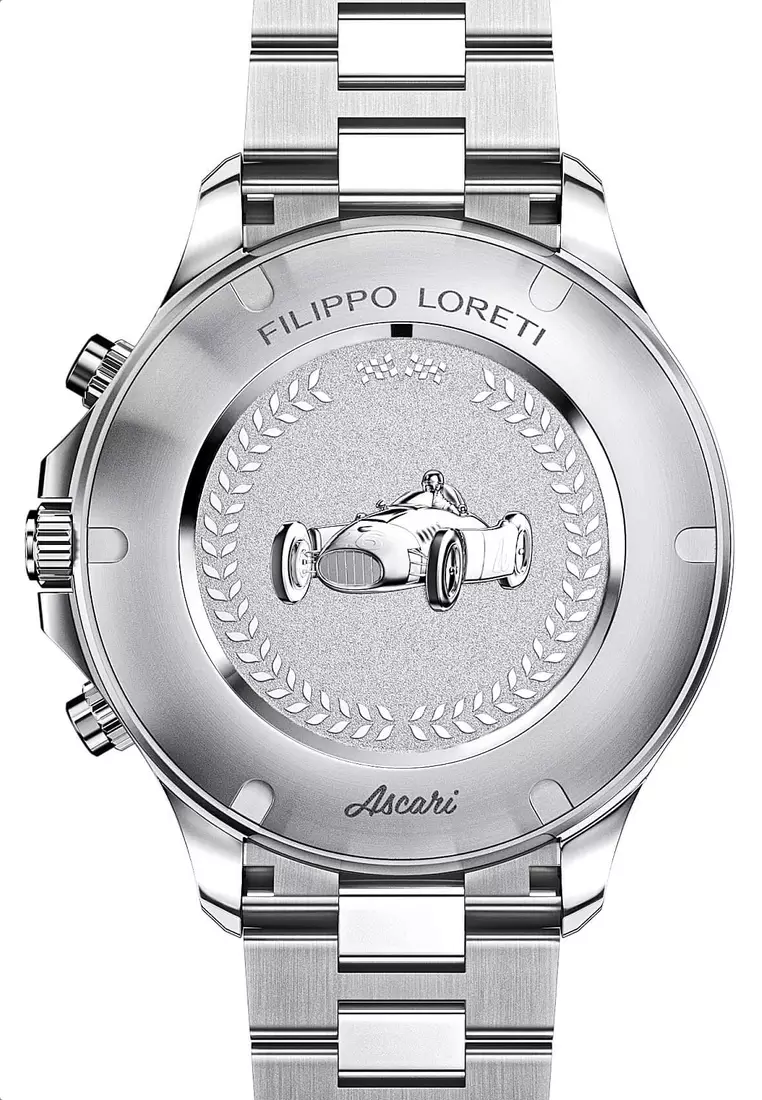 Buy Filippo Loreti Unisex Stainless Steel Ascari Deep Blue Steel Link ...