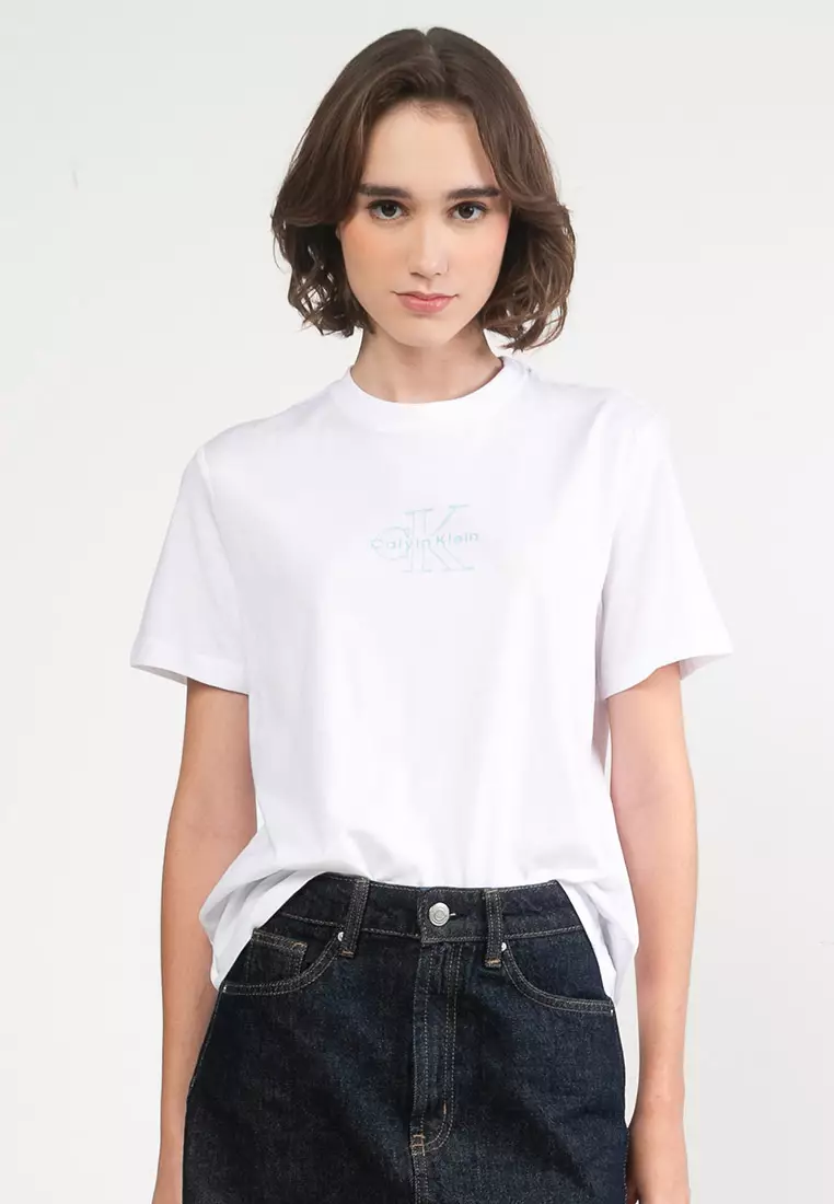Buy Calvin Klein Monologo T-Shirt - Calvin Klein Apparel 2026 Online ...