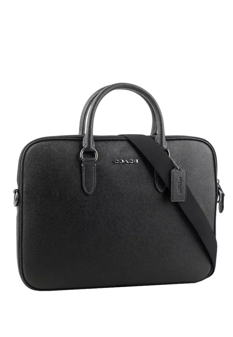 Buy Coach Mens Liam Compact Brief - Black 2025 Online | ZALORA