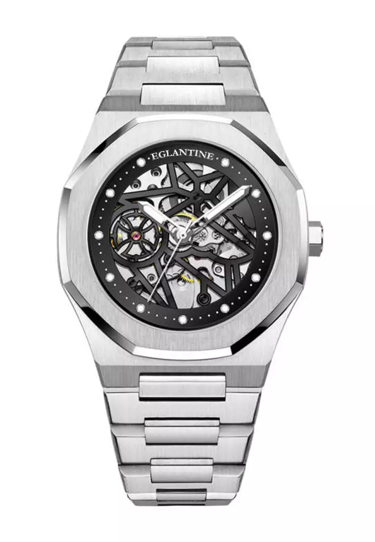 Buy EGLANTINE Vulcania Automatic Steel Watch with Steel Bracelet 2025 ...
