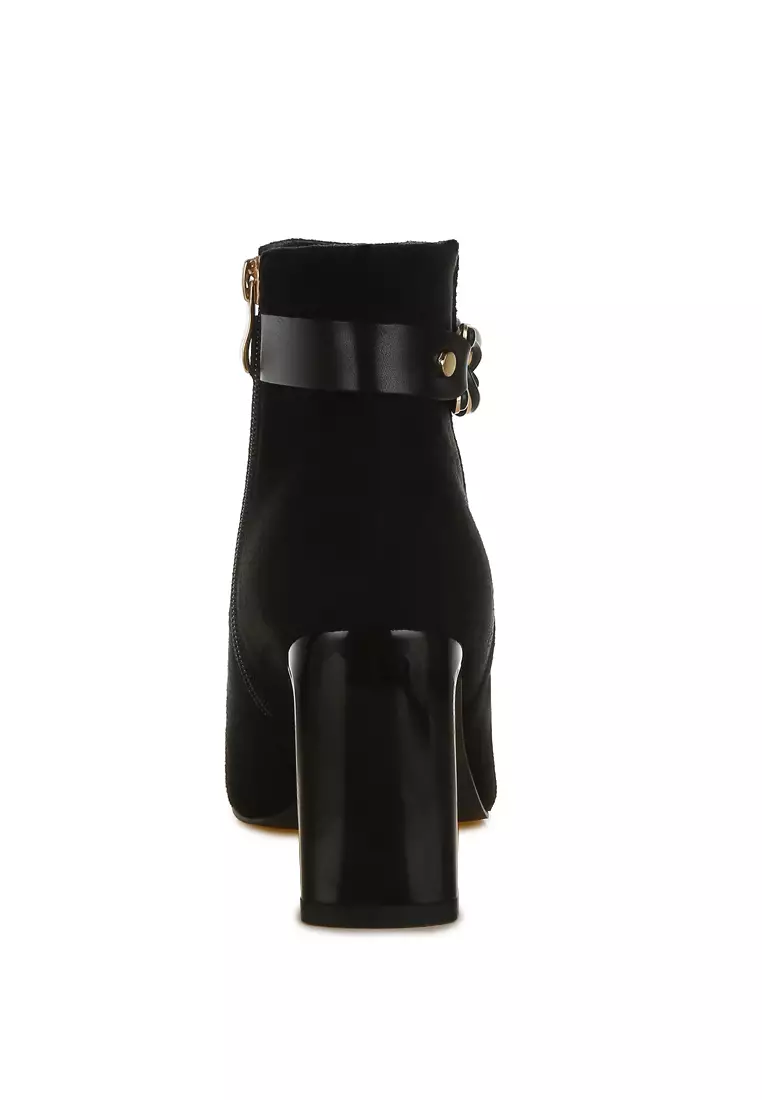 Jual London Rag Ankle Boots Detail Sabuk Rantai Hitam Original 2024 ...