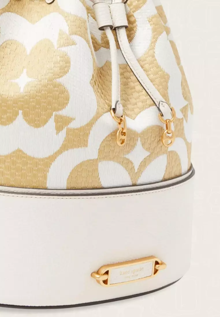 Jual Kate Spade Kate Spade Spade Flower Monogram Raffia Gramercy Medium ...