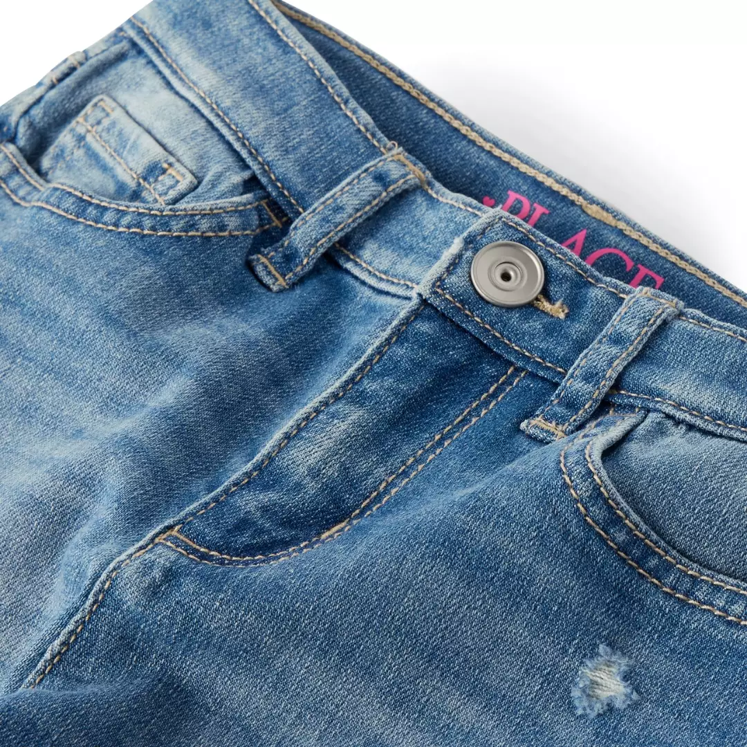 Jual The Children's Place Girls Roll Cuff Straight Jeans - Celana ...