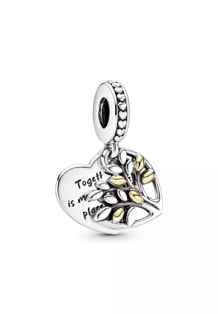 Buy PANDORA Pandora Two-Tone Family Tree Heart Dangle Charm Online ...